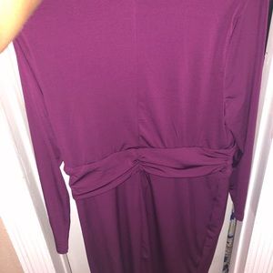 torrid | Dresses | Torrid Midi Studio Knit Surplice Wrap Dress Plum ...